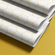 Golden Grid | Neutral Geometric Removable Contact Paper for Shelves, C ...