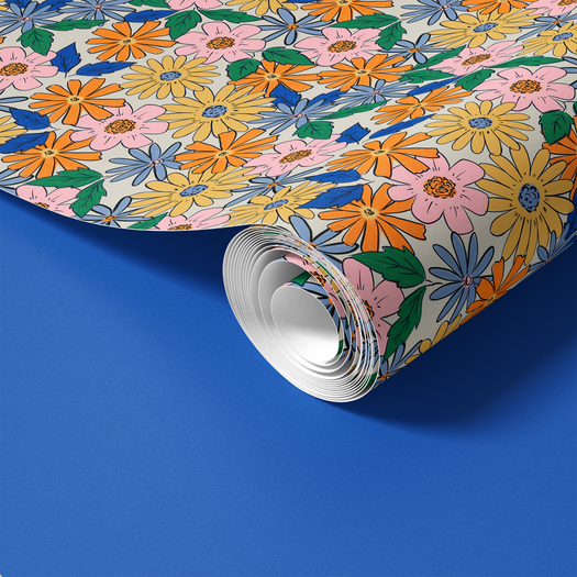 Blossom Burst | Colorful Floral Contact Paper for Shelves, Cabinets, W ...