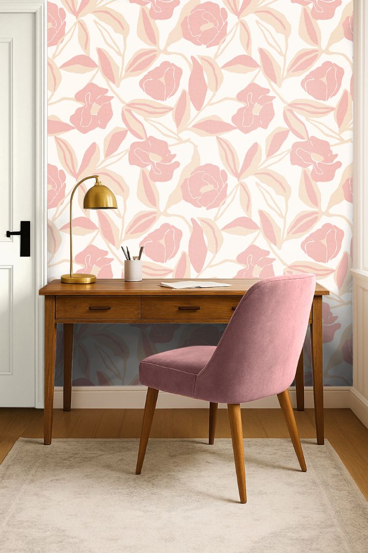 Paloma Field Blush Wallpaper – 2258 – James & Colors – James And Colors