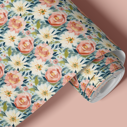 Romantic Roses – 1935 Romantic Floral Contact Paper – James And Colors