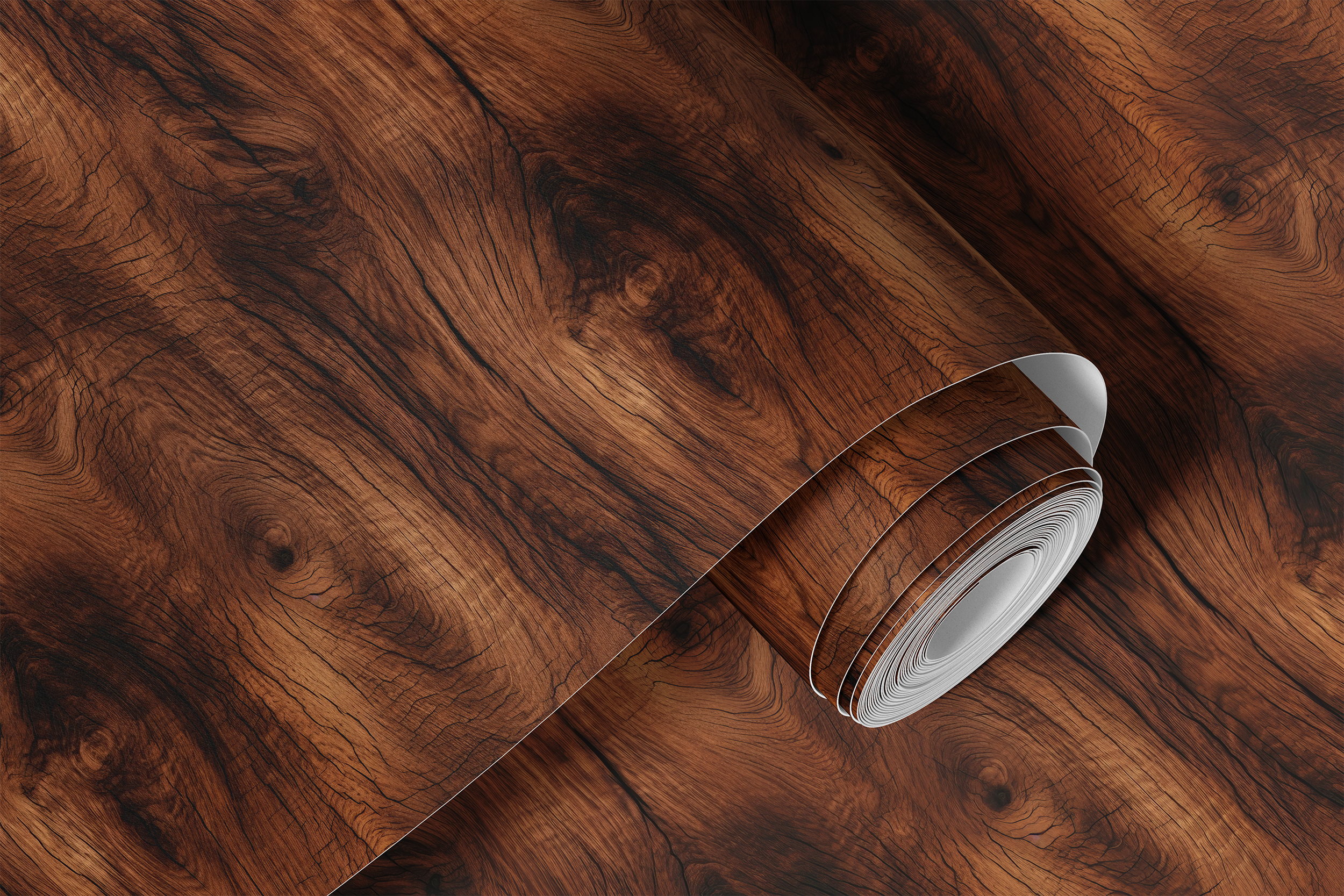 Deepwood Grain - Rustic Oak Realistic Woodgrain Contact Paper 1978 ...