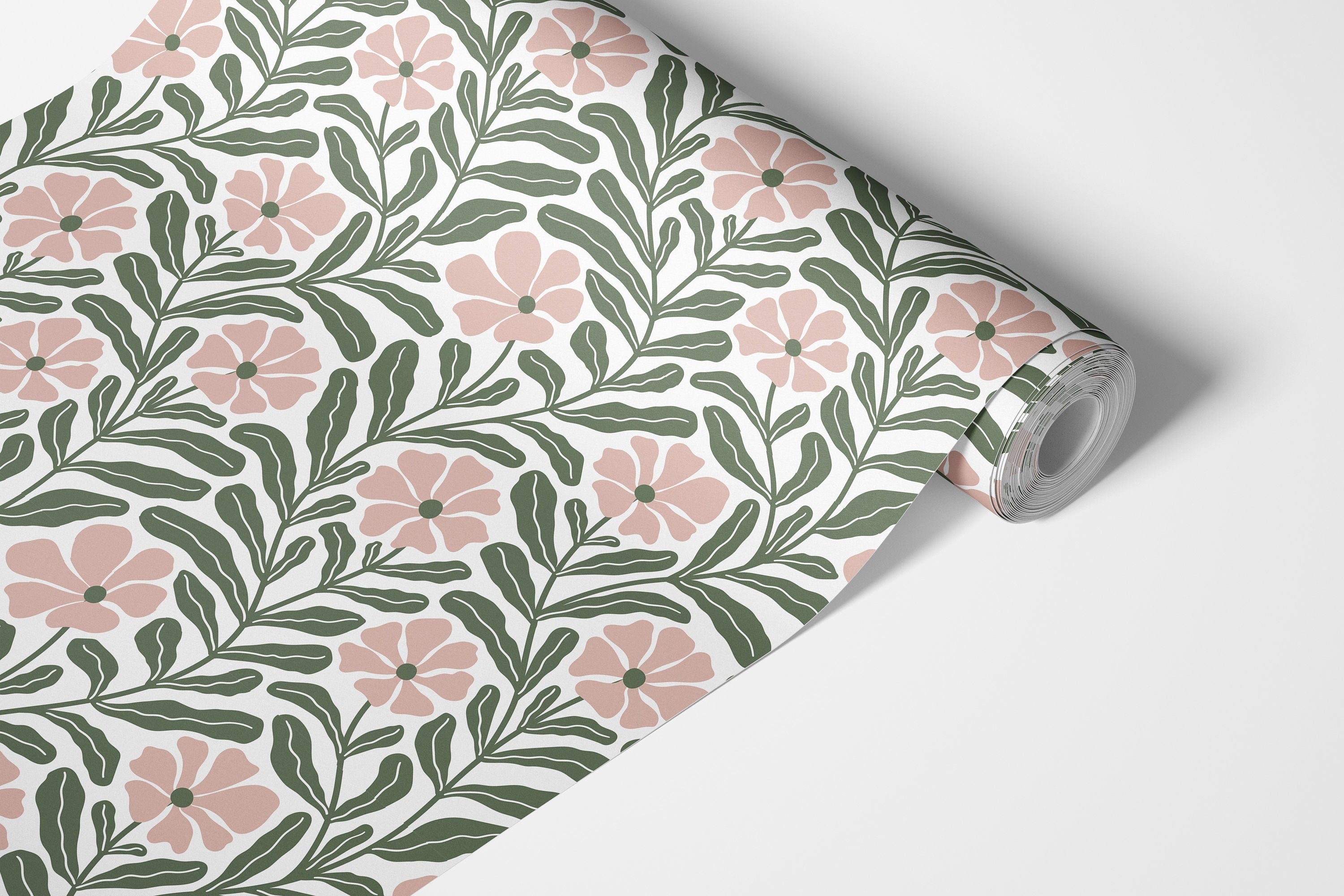 Blooming Beauty | Muted Floral Removable Contact Paper for Shelves, Ca ...