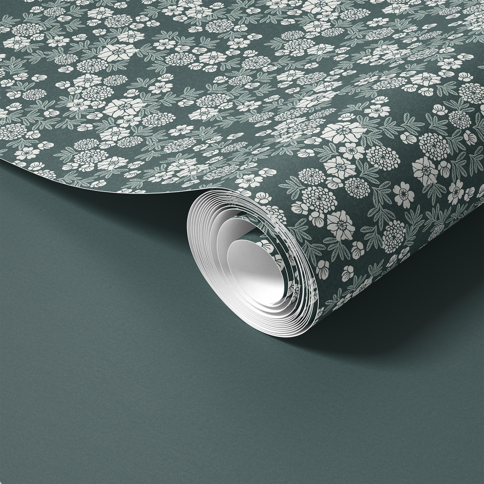 Cottage Canopy – 1955 Dark Floral Contact Paper – James And Colors