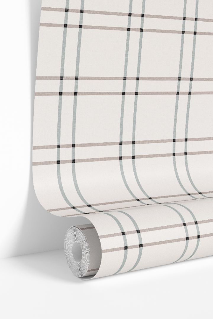 Serene Grid Neutral Plaid Wallpaper – 2103 | James & Colors – James And ...