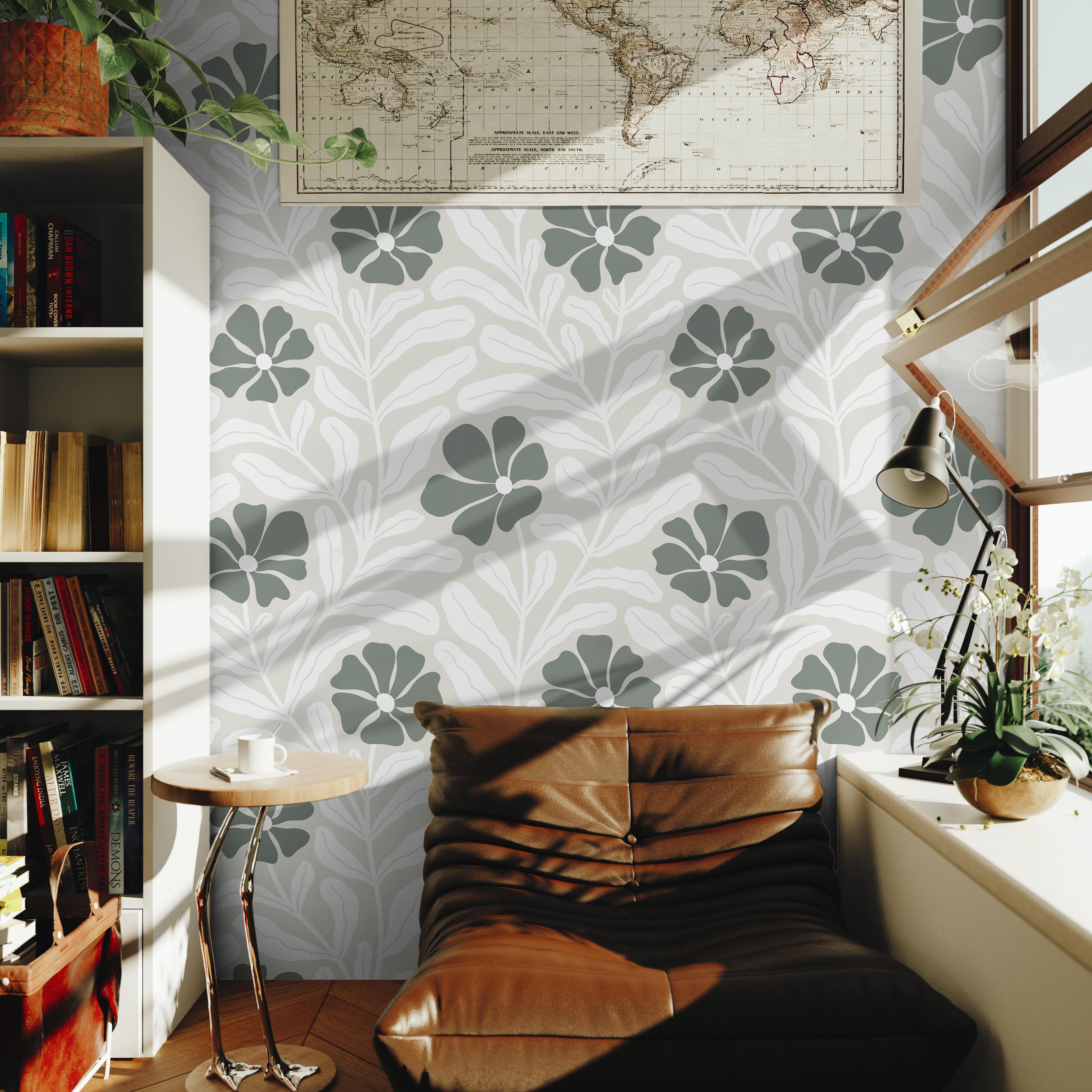 Soothing Sprouts Sage Green Wallpaper – 921 – James And Colors