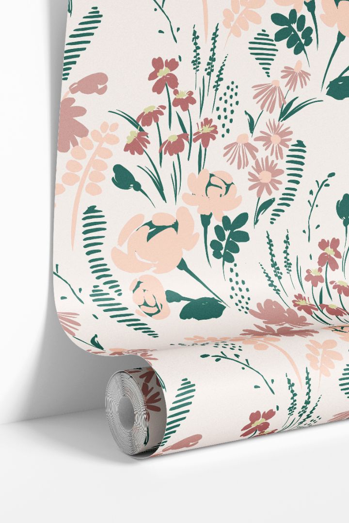 Velvet Terra Wallpaper – 2264 | Luxury Blush Floral | James & Colors ...