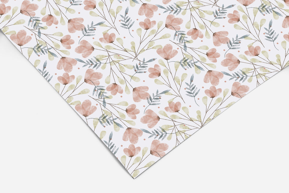 Sweet Pink Floral Contact Paper | Peel And Stick Wallpaper | Removable ...