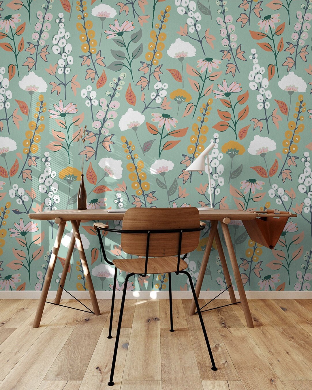 Wildflower Floral Wallpaper | Removable Wallpaper | Peel And Stick ...