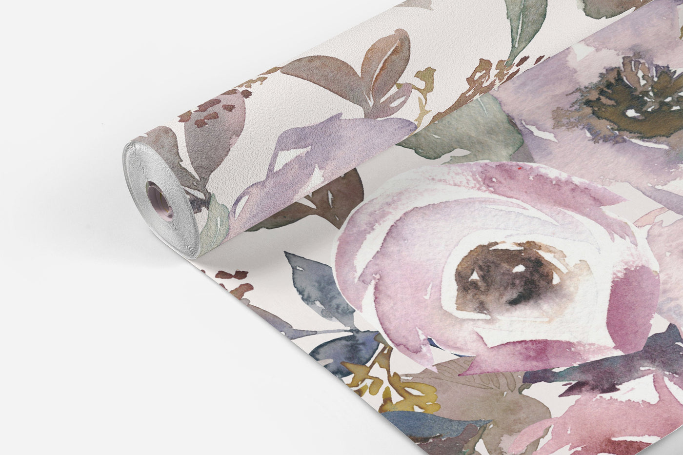 Purple Watercolor Floral Wallpaper | Wallpaper Peel and Stick ...