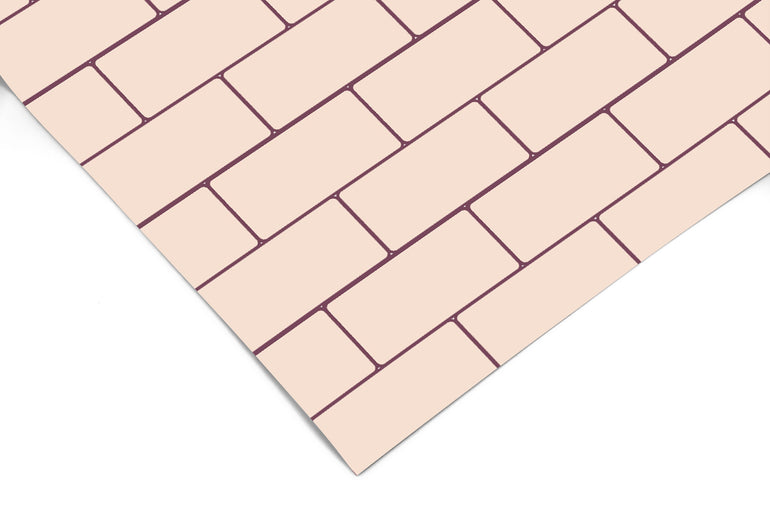 Cream Subway Tile Contact Paper | Peel And Stick Wallpaper | Removable ...