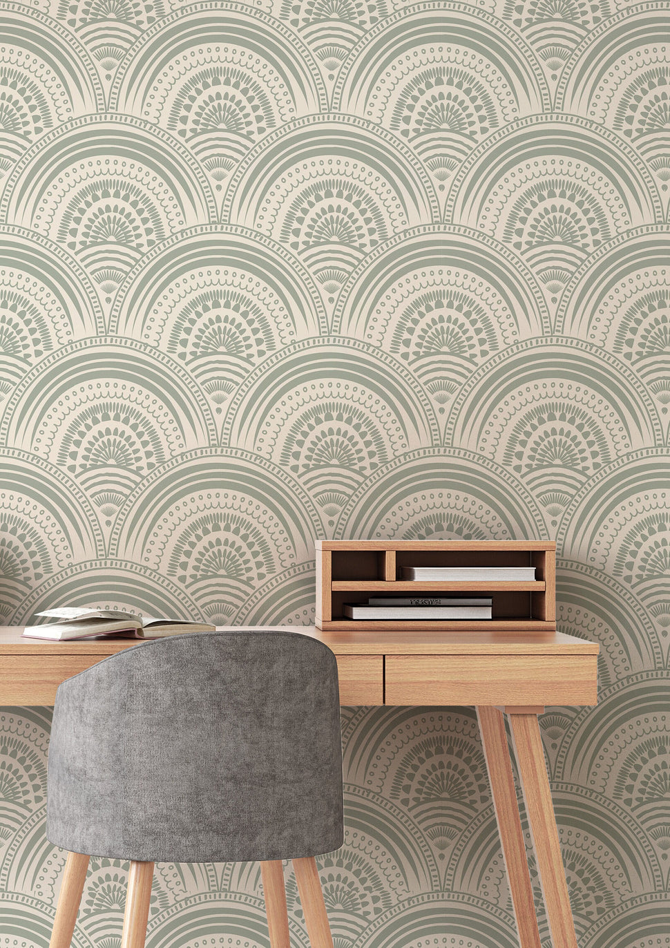 Wallpaper Peel and Stick Wallpaper Sage Green Decorative Boho Removable ...