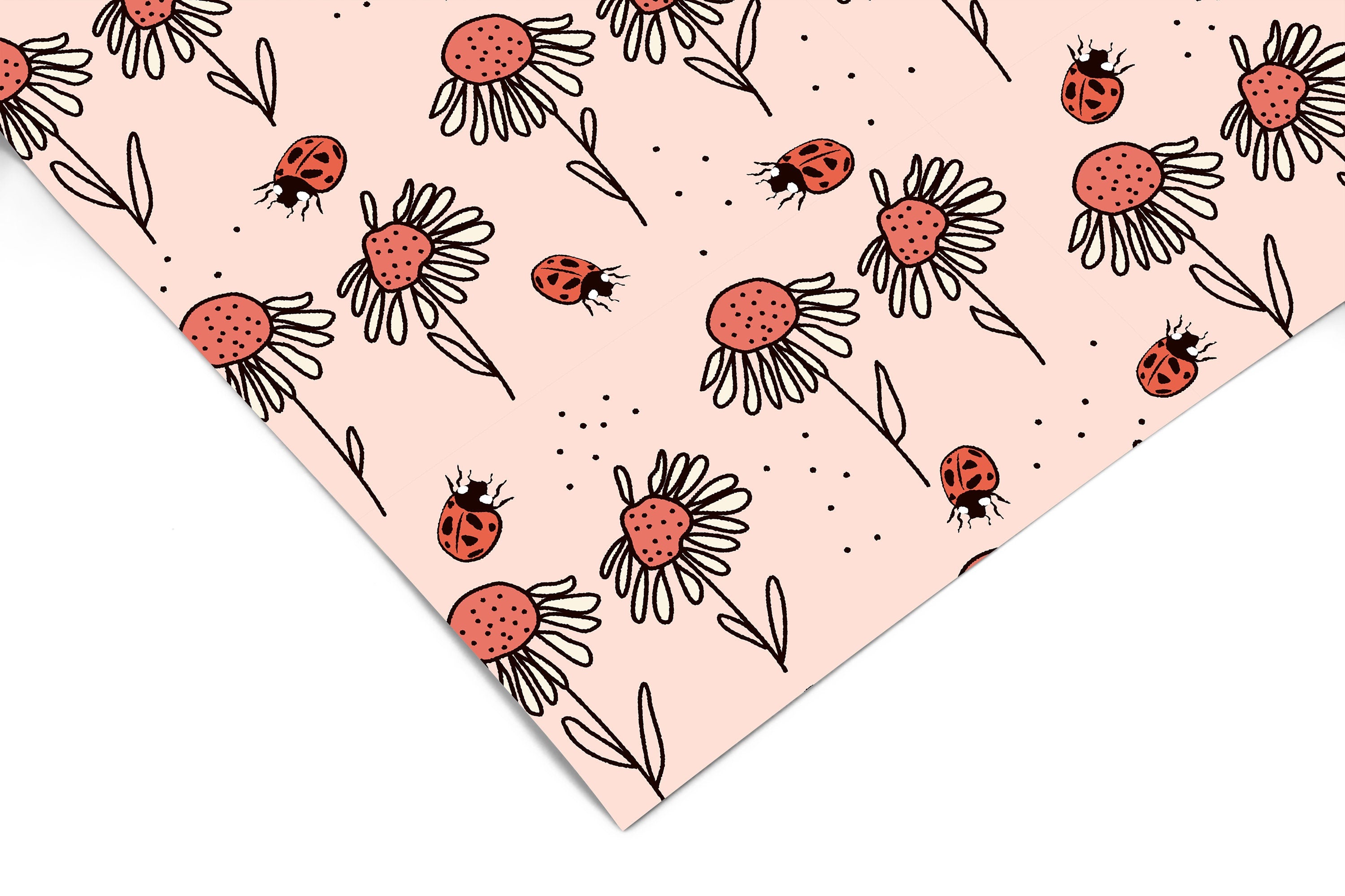 Lady Bug Floral Contact Paper | Peel And Stick Wallpaper | Removable W ...