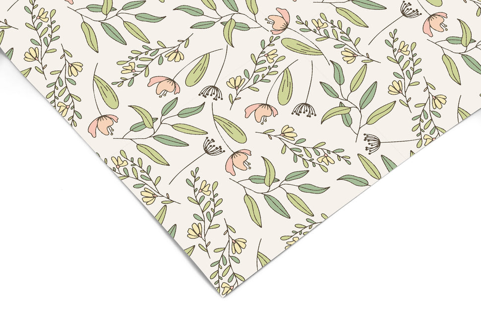 Light Pink Floral Contact Paper | Peel And Stick Wallpaper | Removable ...