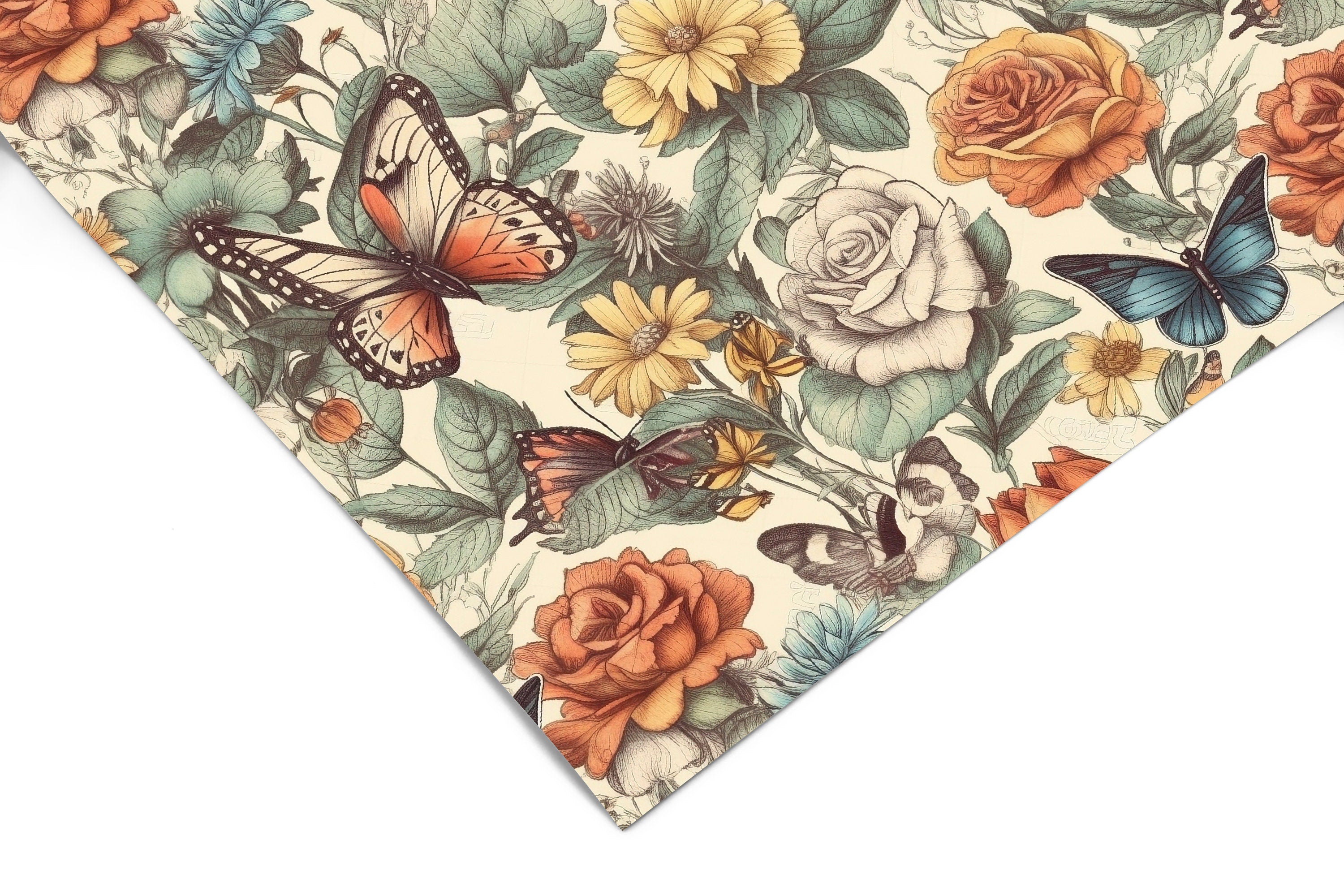 Vintage Florals Contact Paper | Peel And Stick Wallpaper | Removable W ...